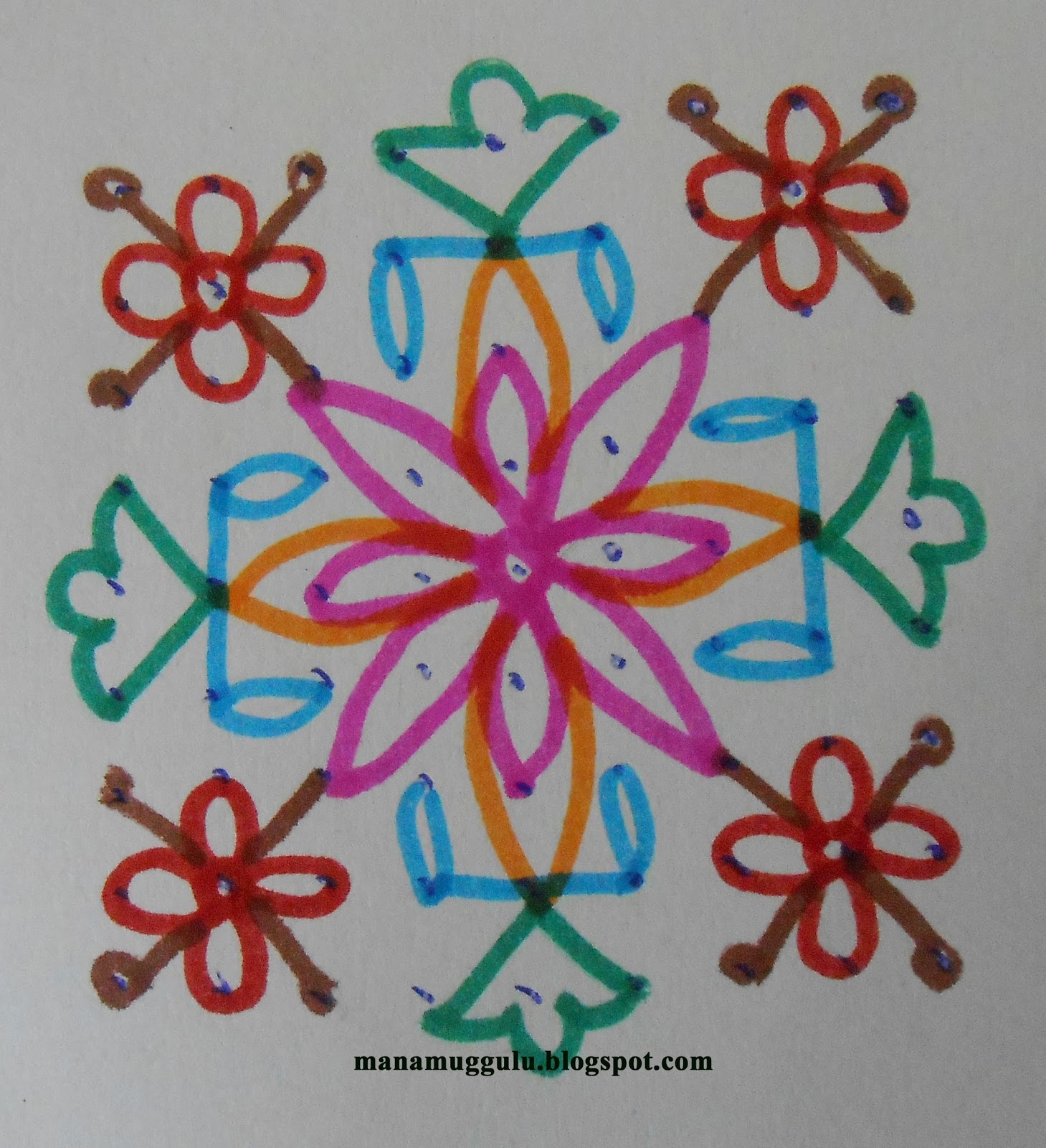 Flower Muggu - MANA MUGGULU