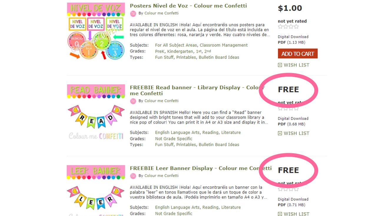 Guía TpT Guide ♥ 2 - Colour me Confetti