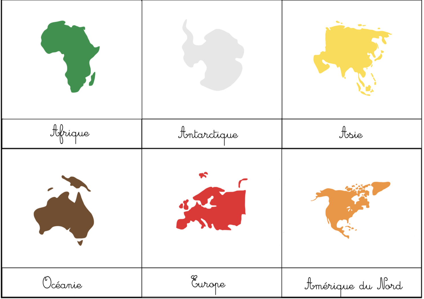 DIY Montessori: Les continents
