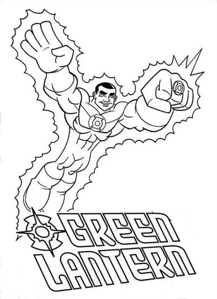The Green Lantern Coloring Pages - Yuk Sebar