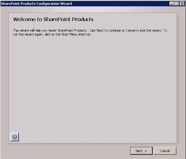 SharePoint PitStop: Running SharePoint Configuration Wizard