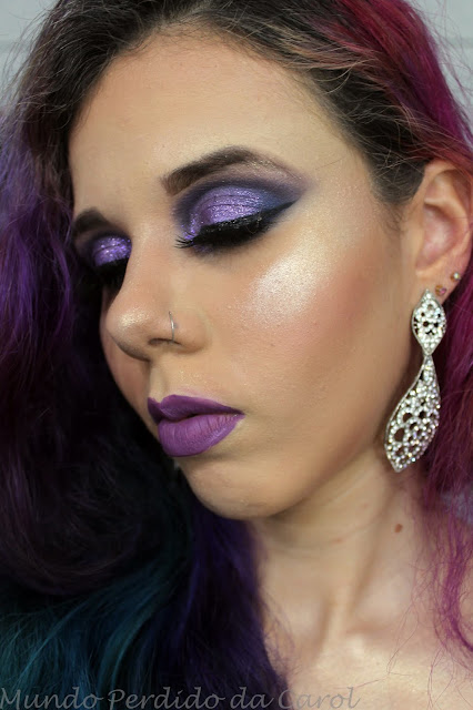 Mundo Perdido da Carol: Tutorial de Make: Roxo Glam