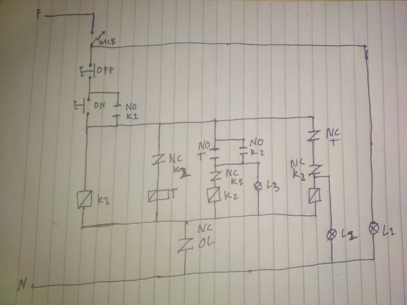 Contoh Rangkaian Listrik STAR-DELTA Otomatis - navigasiin