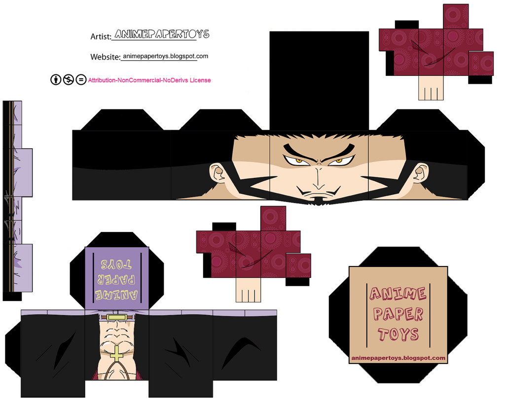 ILuvpapercraft: PaperCraft Onepiece Juraquille Mihawk