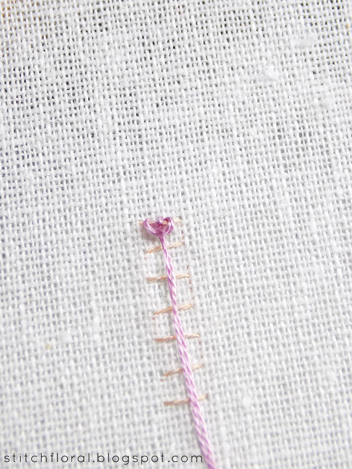 Raised Chain Stitch tutorial - Stitch Floral