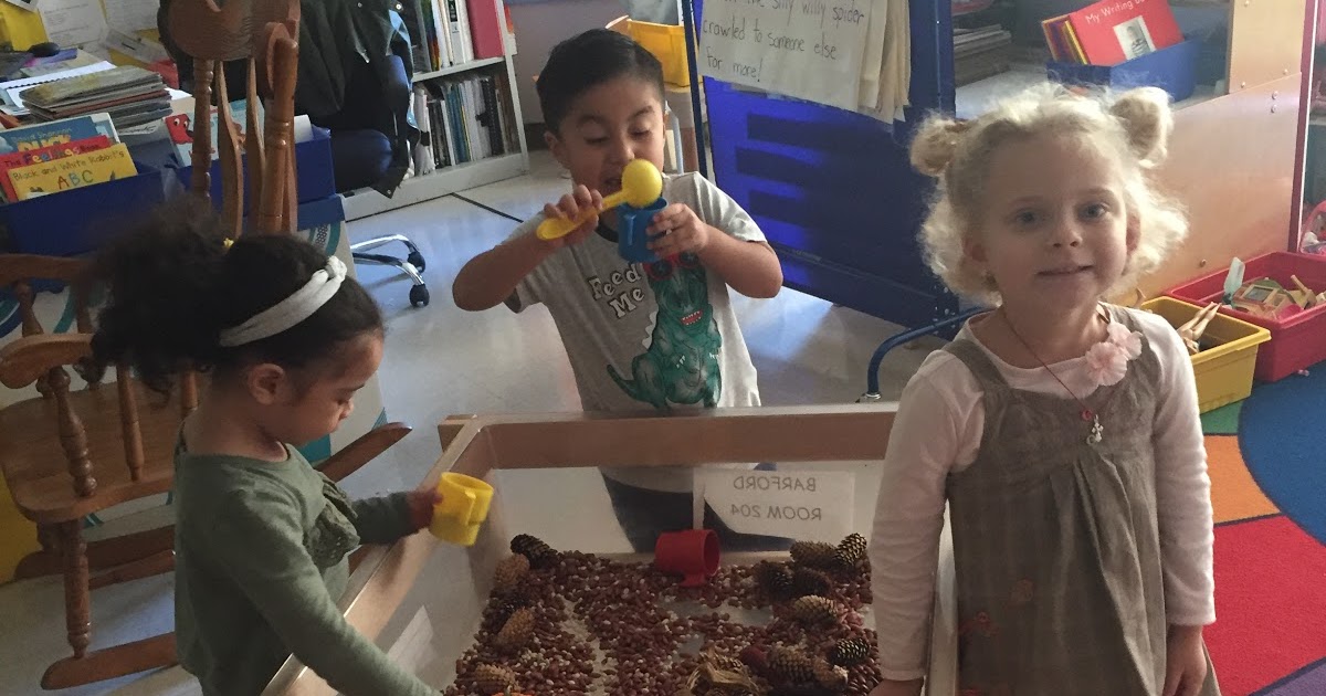 The Pre-K Post: Learning how to use the Sensory Table!