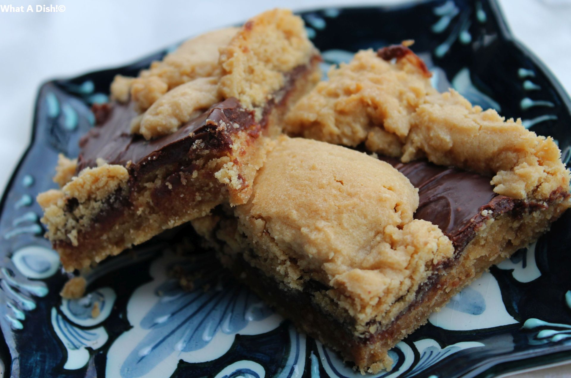 What A Dish!: Peanut Butter Fudge Bars