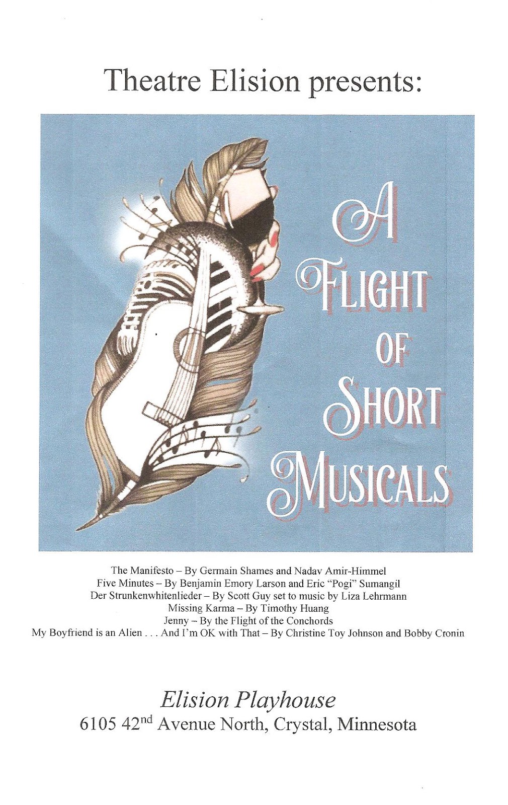 Cherry and Spoon: "A Flight of Short Musicals" by Theatre Elision at ...