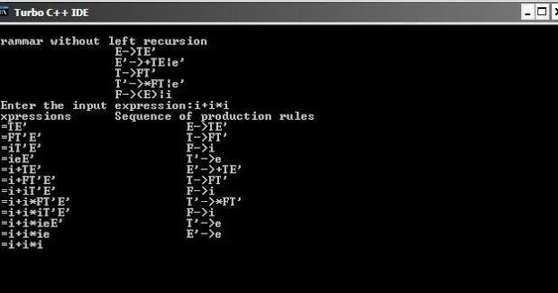 To implement Recursive Descent Parser > C Program To implement Recursive Descent Parser > C Program