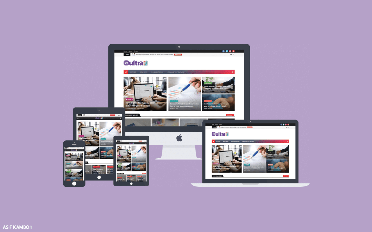 UltraMag Premium Blogger Template - Asif Kamboh