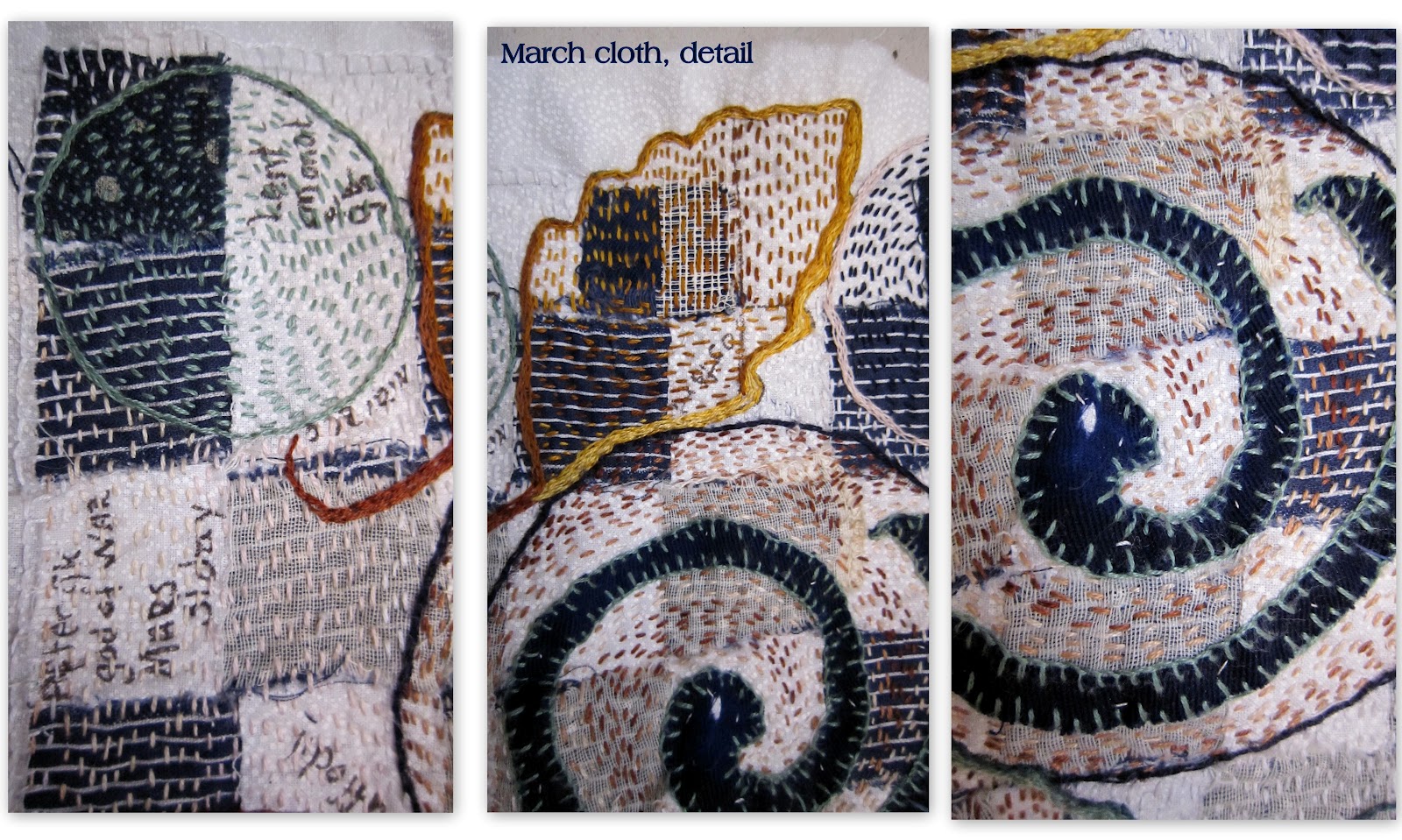 81/2 x 11: thread reading: arriving with march