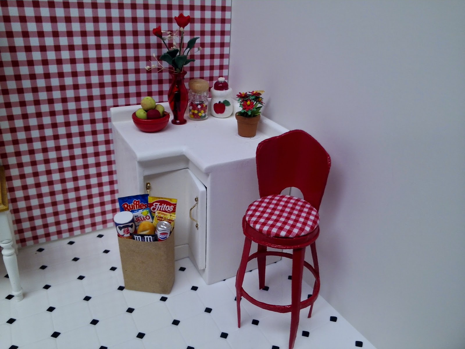 Chris P.'s Minis and More: The little antique red stool!