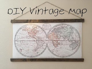 DIY Vintage Map Decor - The Budget Makeover