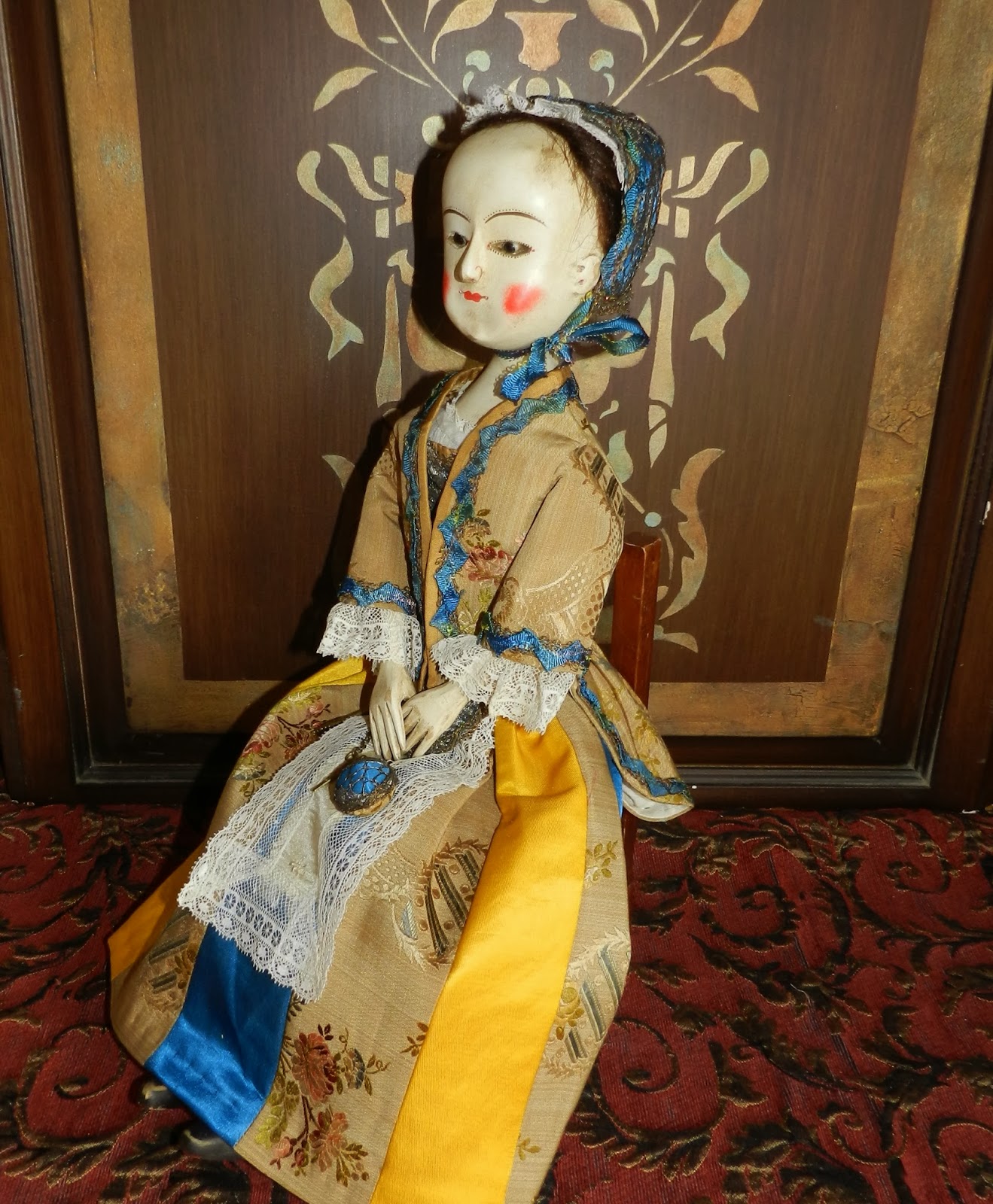 The Old Wooden Sisters: Queen Anne doll Herta , available