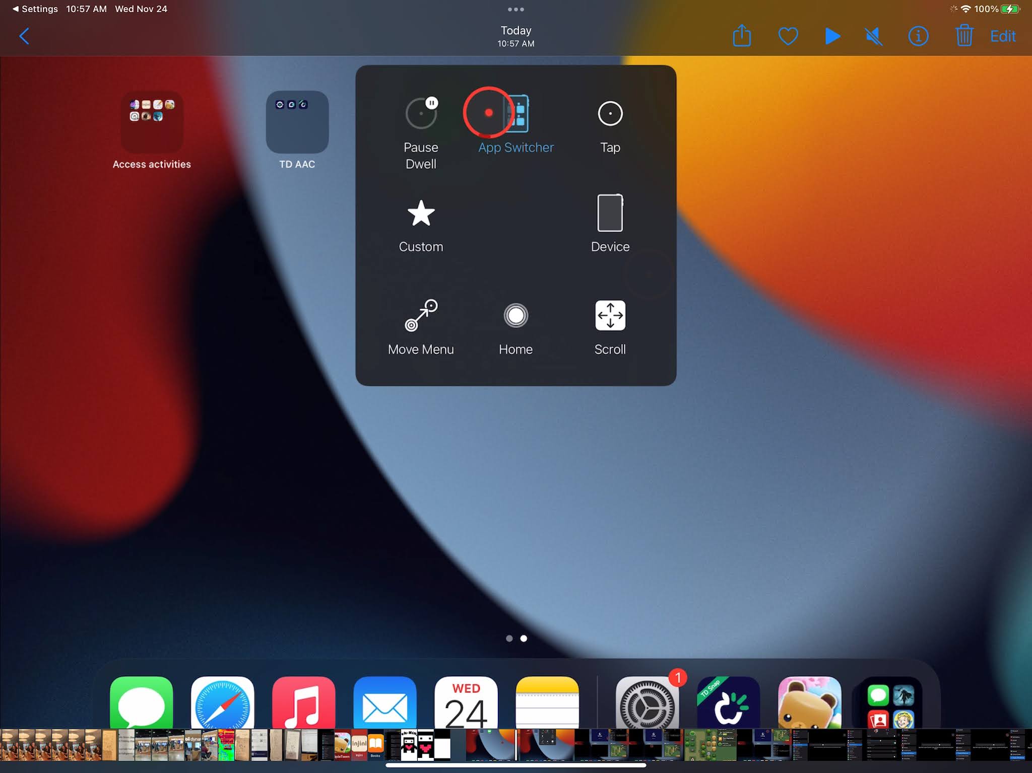 Tek-Ninja: Facilitating Assistive Touch Eye gaze!