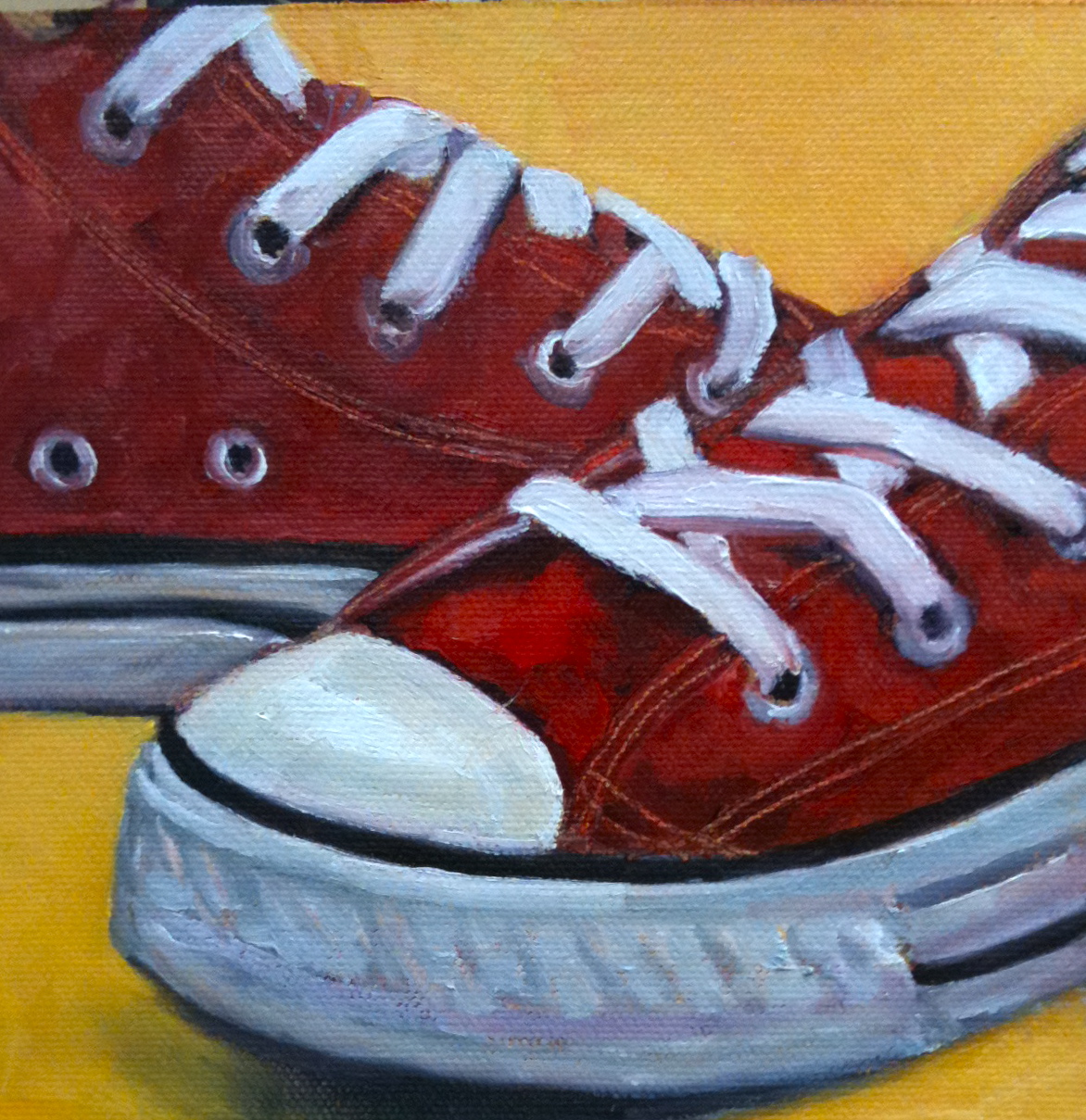 A Painting Day: Converse Reds & Moses Botkin February Challenge