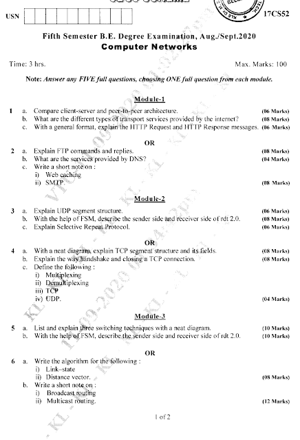 Visvesvaraya Technological University B.E. COMPUTER SCIENCE (CBCS ...