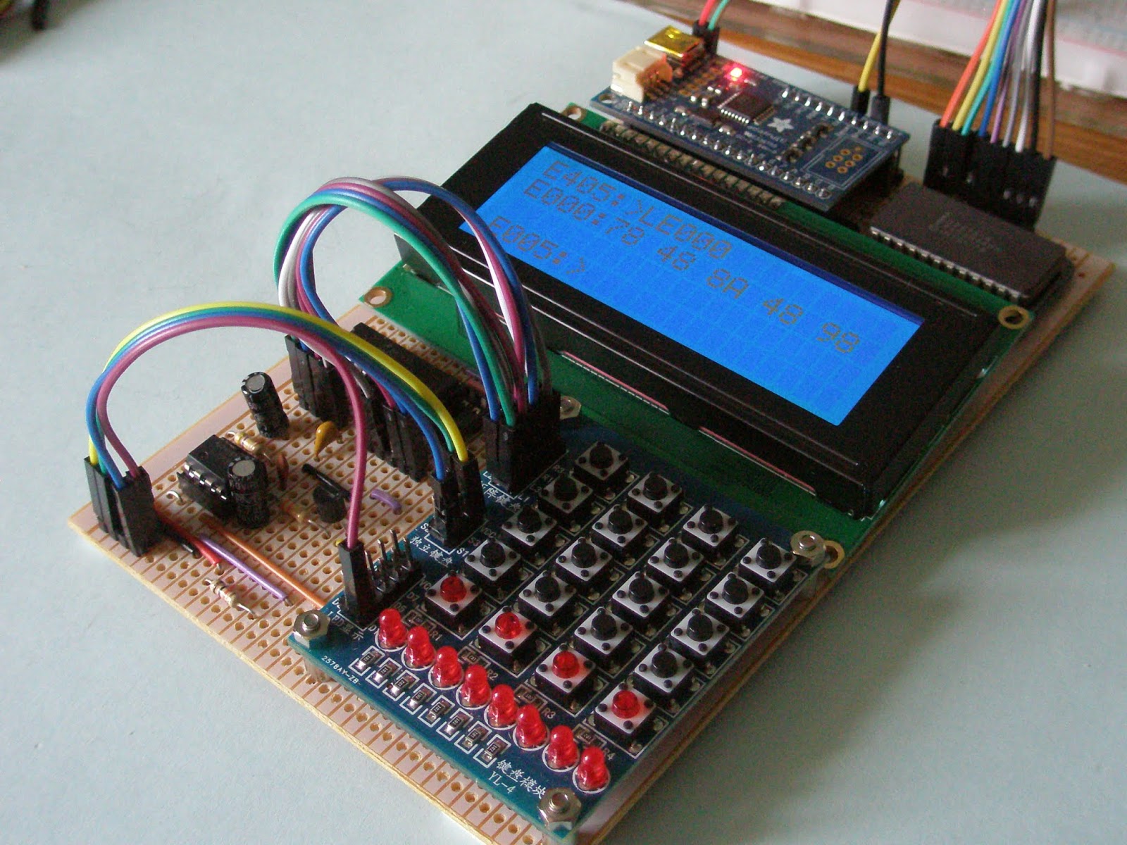 ElectronicAdventures: 6502 Project - Hex Keypad & LCD Display
