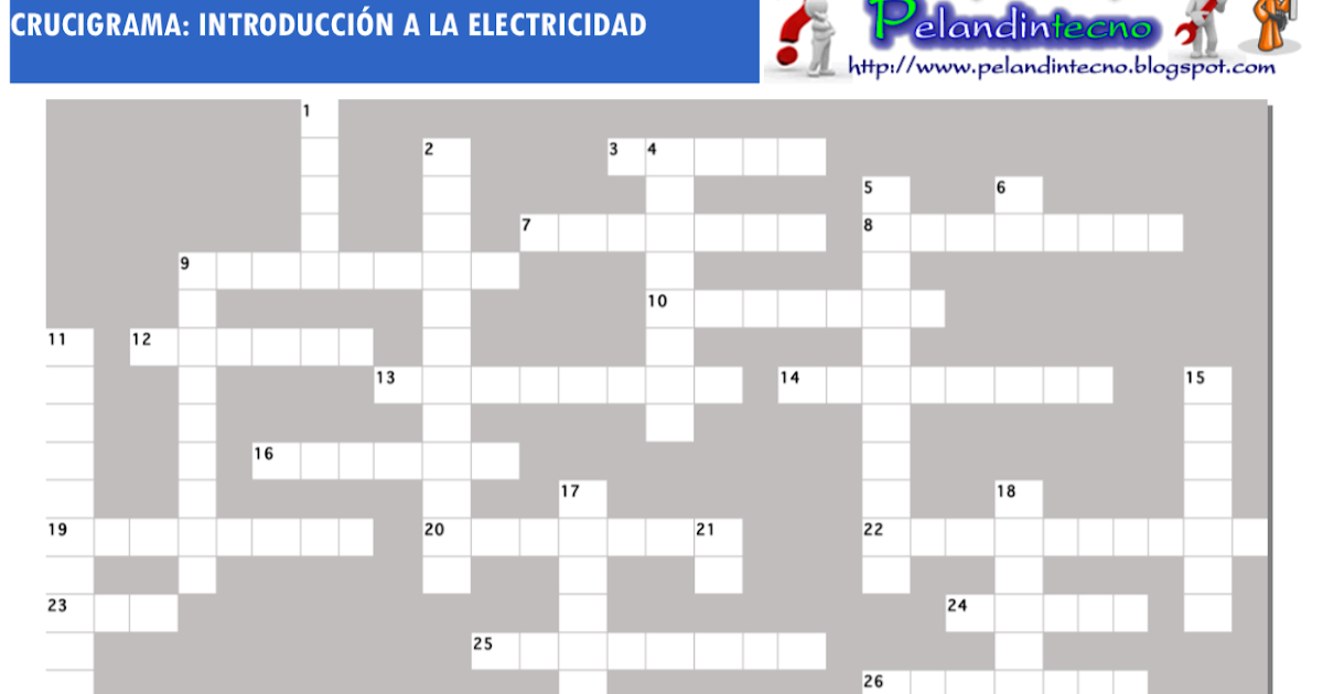 Ficha: Crucigrama- Introducción a la Electricidad