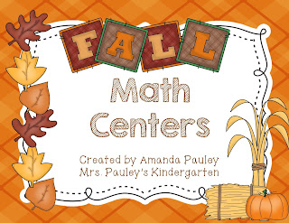 Fall Math Centers - Mrs. Pauley's Kindergarten