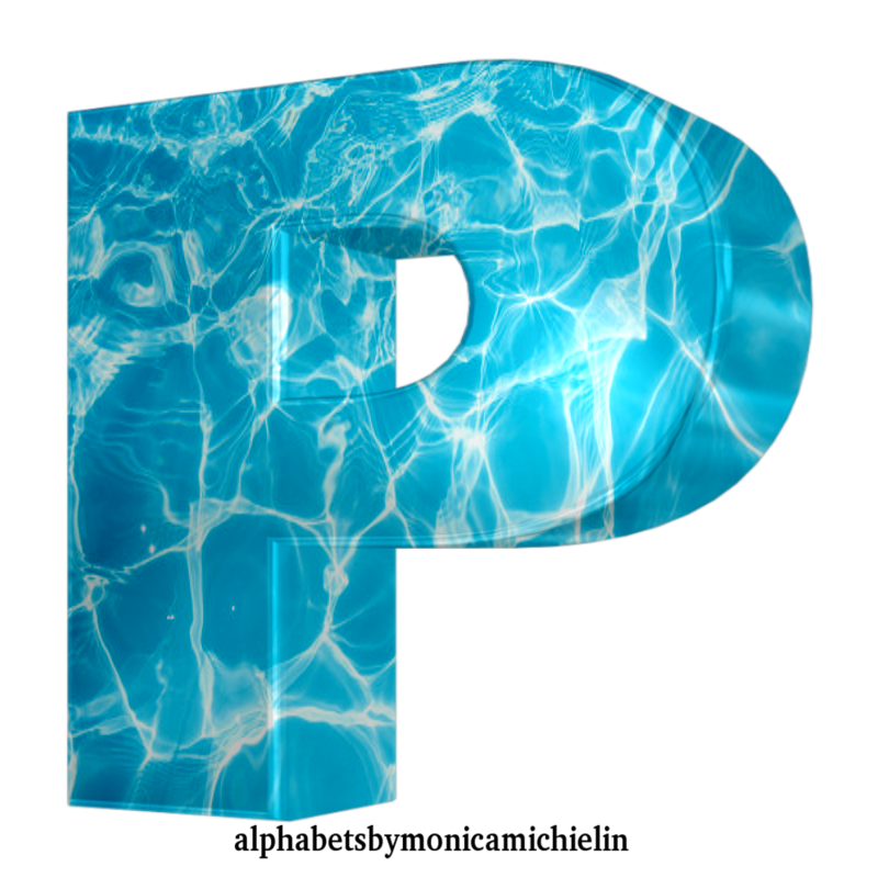 M. Michielin Alphabets: WATER POOL ALPHABET AND ICONS PNG