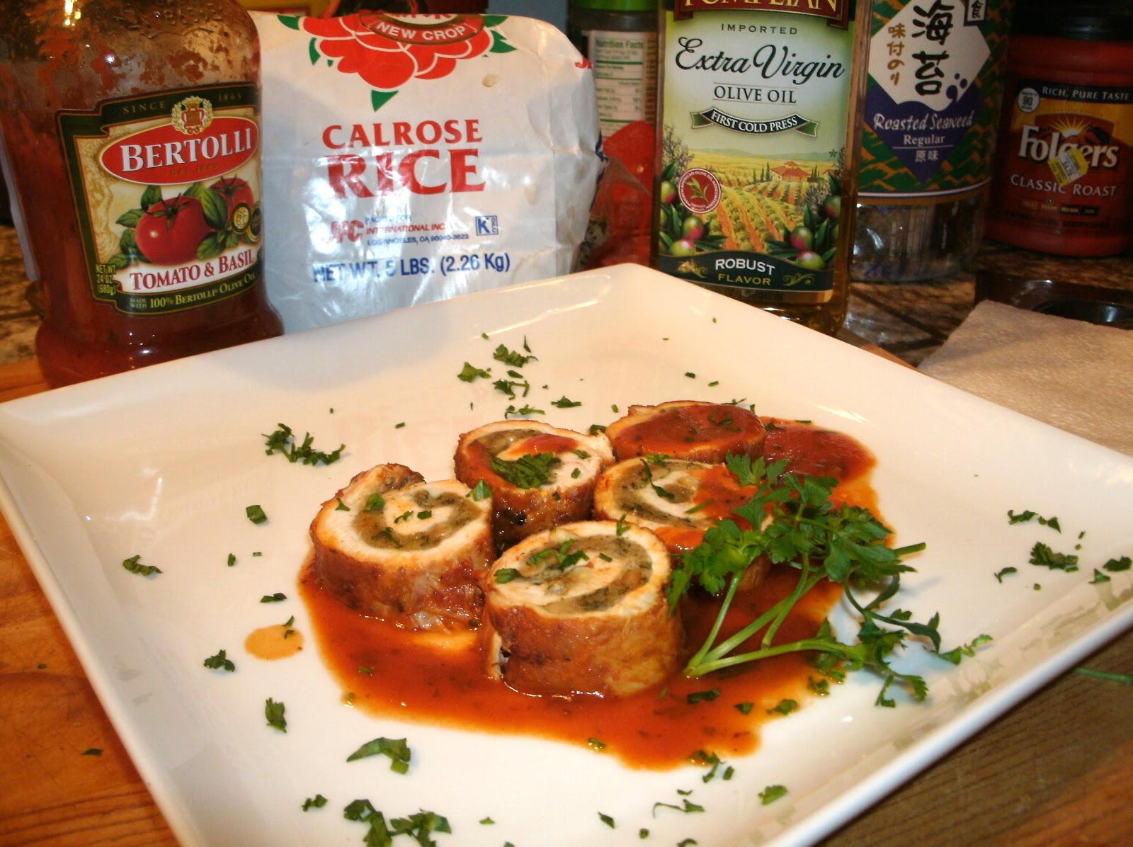 Mia Cucina: Pollo Brasciole (Stuffed Chicken Rolls)