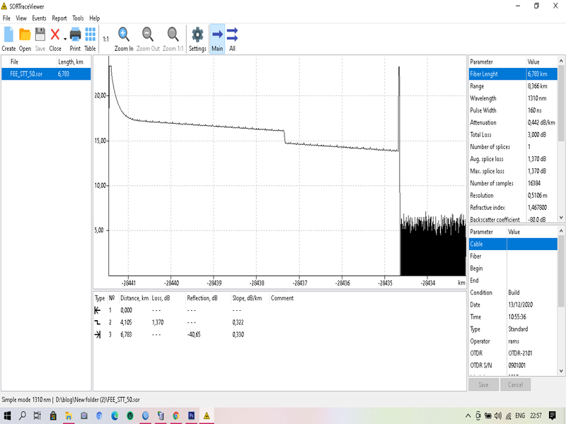TUTORIAL : baca dan analisa file SOR hasil OTDR dengan aplikasi gratis ...