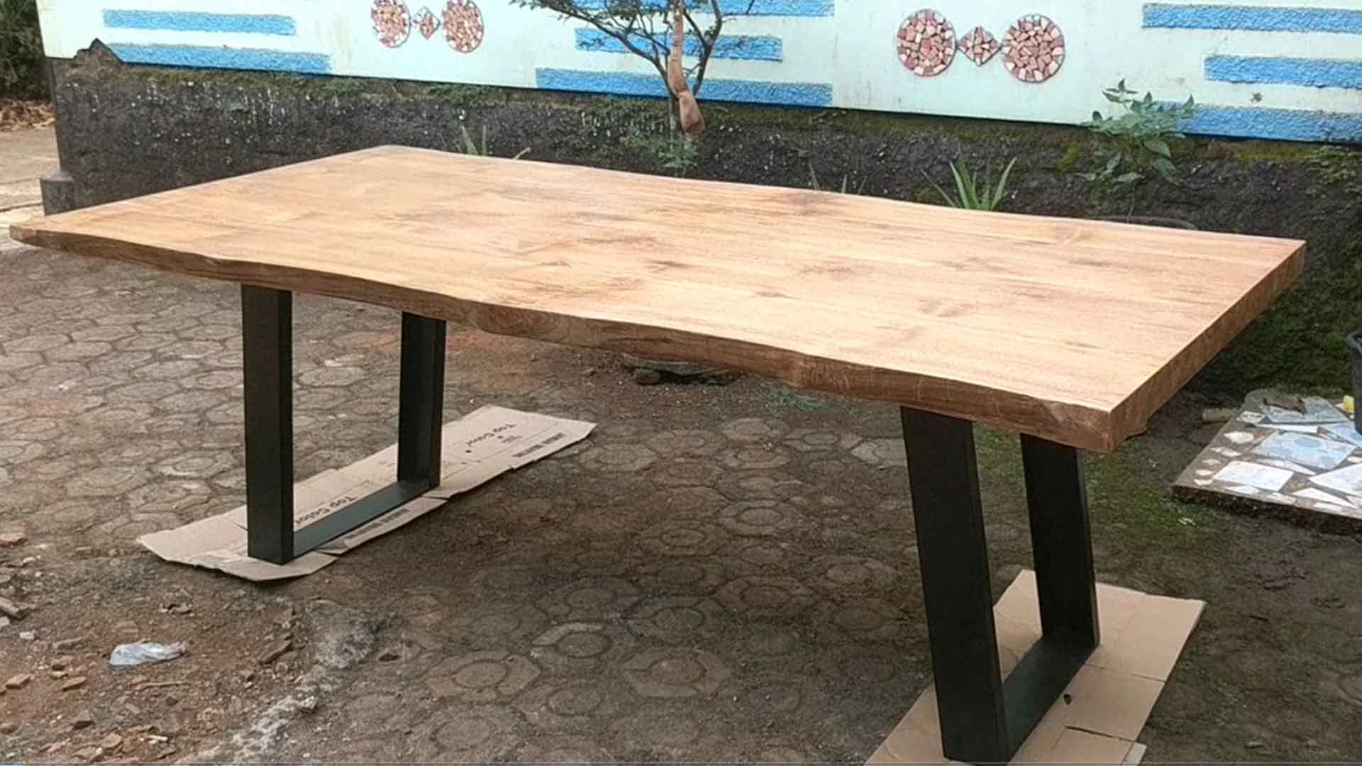 OMG, inilah proses pembuatan meja makan industrial kombinasi dengan ...