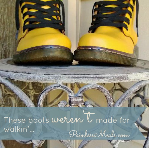 Painless Meals: Thrift Store Planter: These Boots Weren't Made For Walkin'