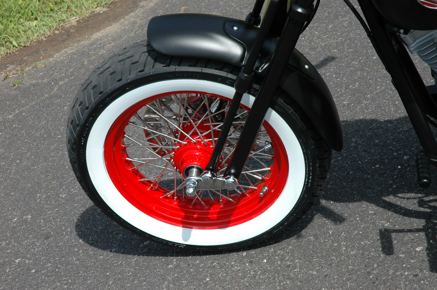 biker excalibur II: HARLEY POWERED RED WHEEL HOT ROD BOBBER by American ...