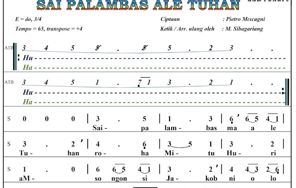Kumpulan Partitur Koor Rohani Kristen