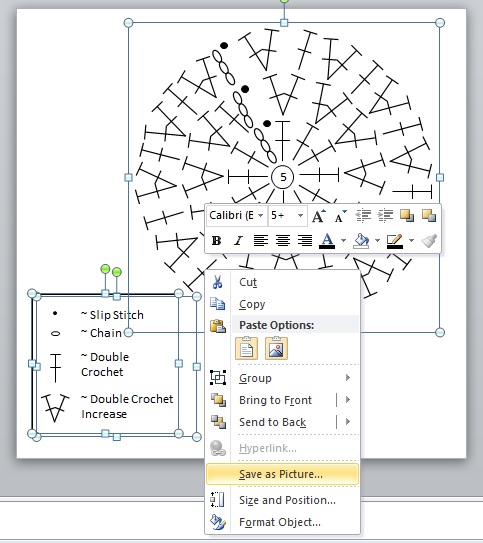 How to create a Crochet Chart using MS PowerPoint...!