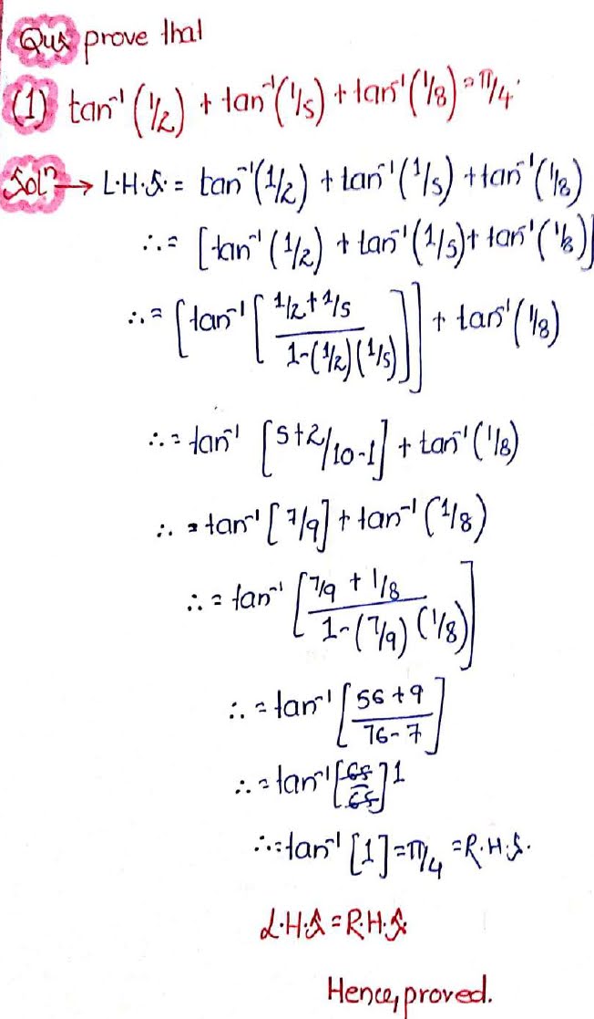 CH 2 - Inverse Trigonometric Functions - Plus Two