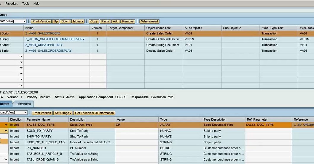 Automation Testing: SAP CBTA - Posibility of storing output parameter ...