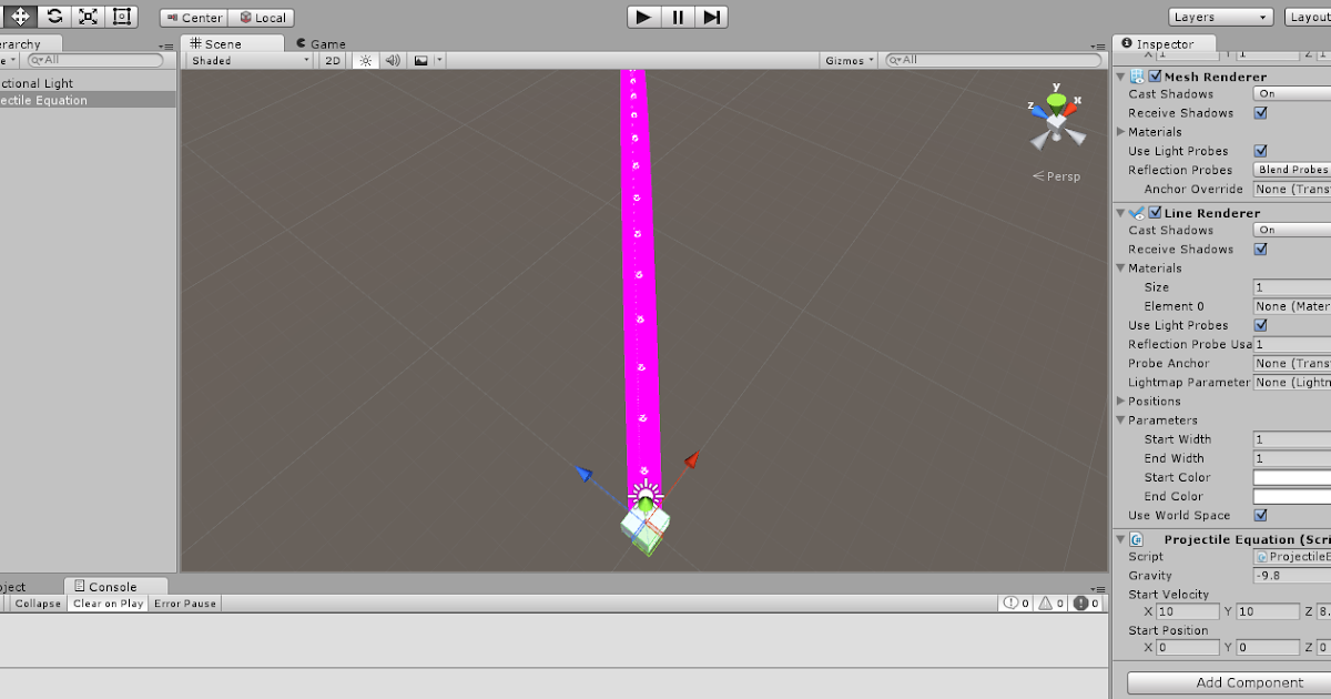 [Unity] Projectile equation: trajectory prediction