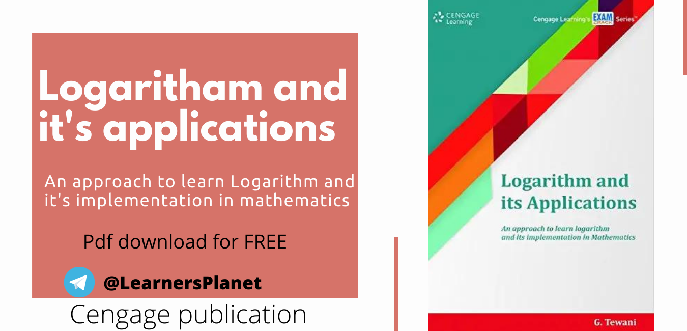 Logarithm and it's applications Cengage Publication Pdf Download for FREE
