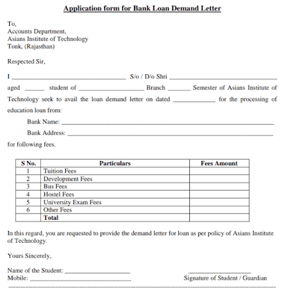 √ How to write an application for demand draft of education loan ...
