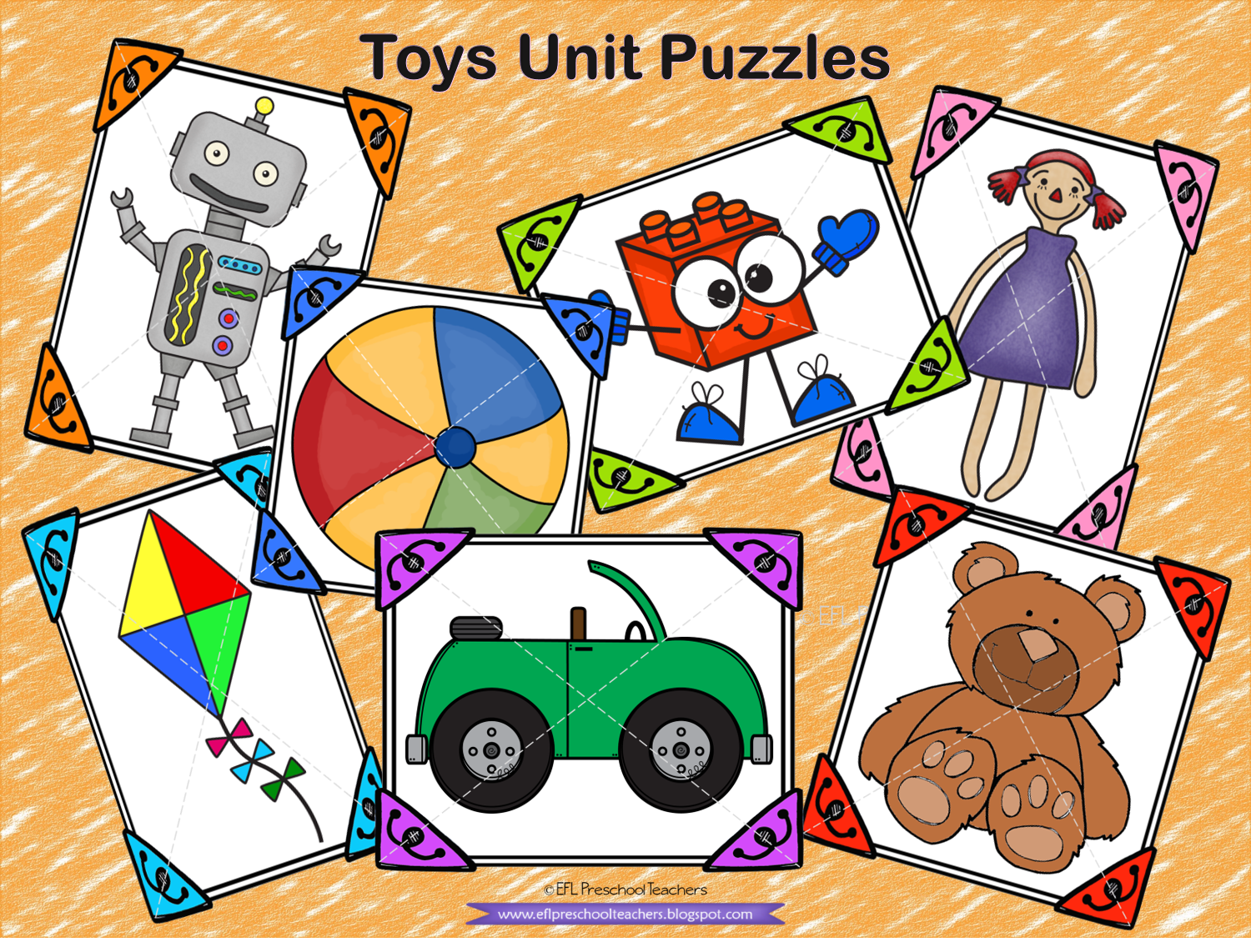 ESL/EFL Preschool Teachers: Toys Theme games for Kindergarten ELL
