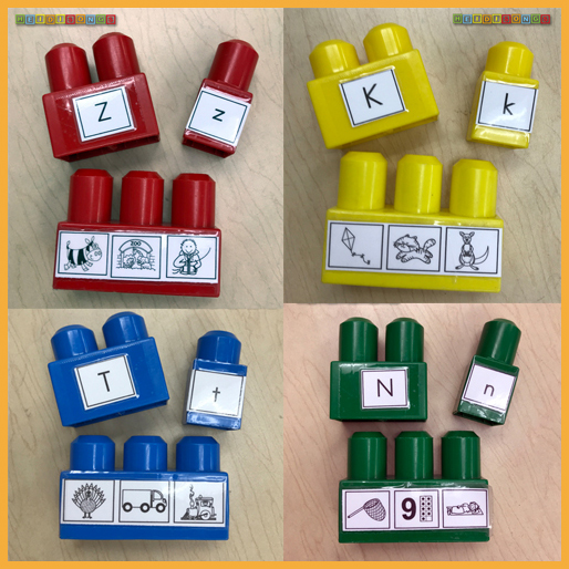 Mega Bloks Alphabet & Beginning Sounds Match Idea