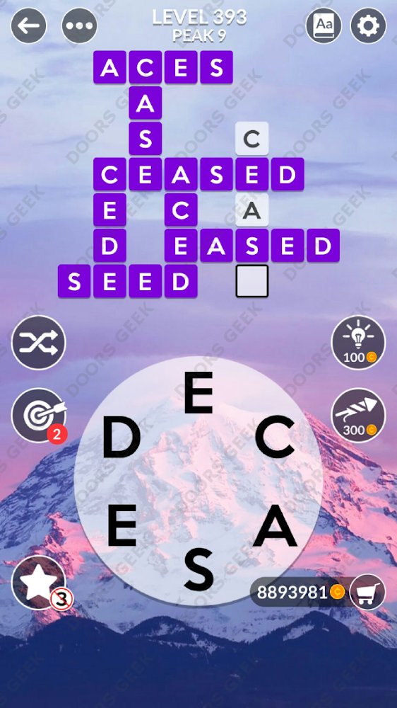 Wordscapes Level 393 Answers ~ Doors Geek