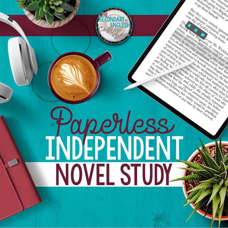 Paperless Independent Novel Study - The Secondary English Coffee Shop