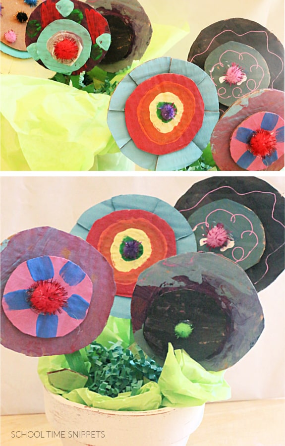 Cardboard Flowers Craft for Kids | School Time Snippets