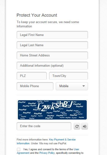 Paypal account you can use generator - jestool