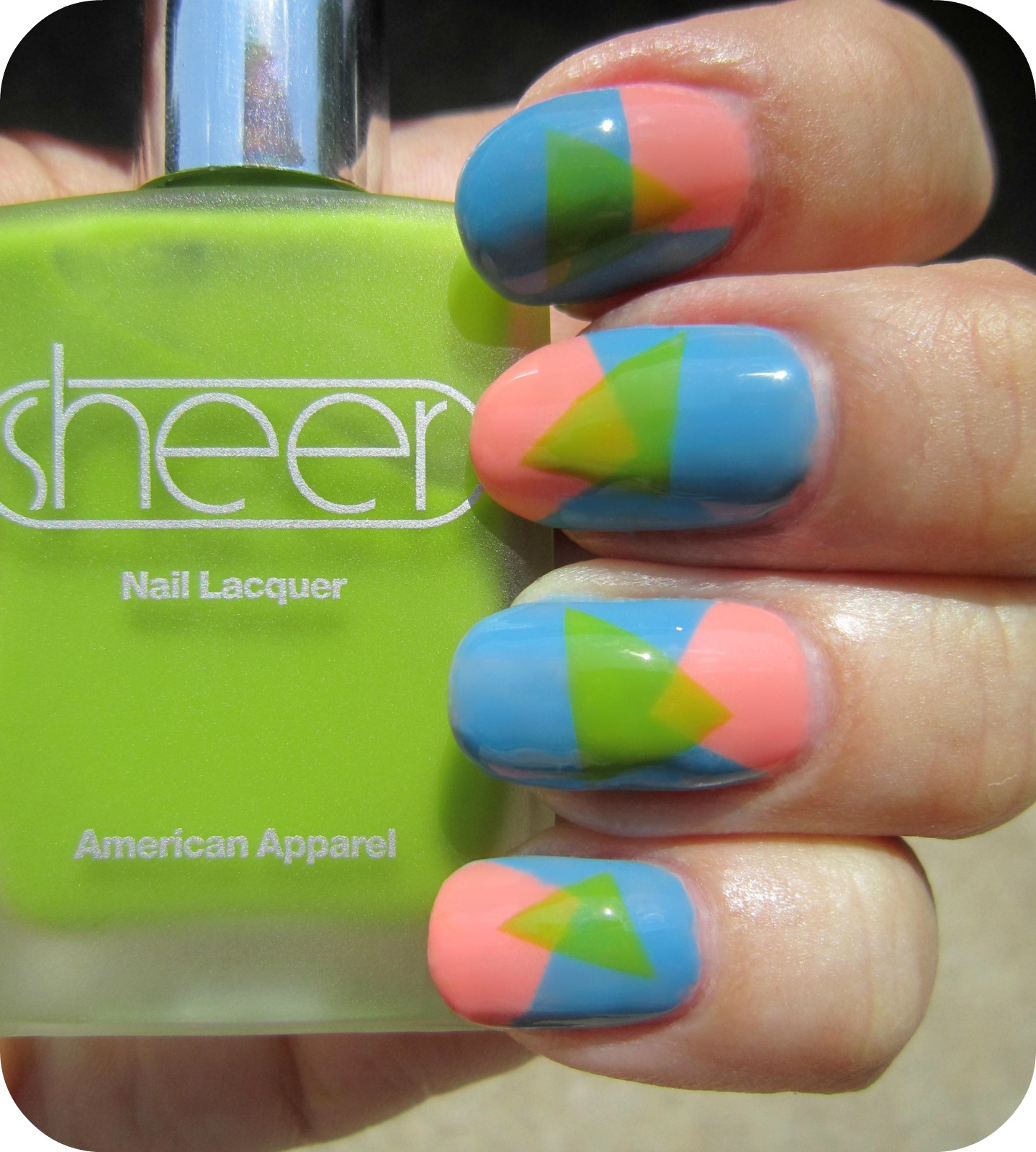 Concrete And Nail Polish American Apparel Sheer Nail Art Inspired By Nailside