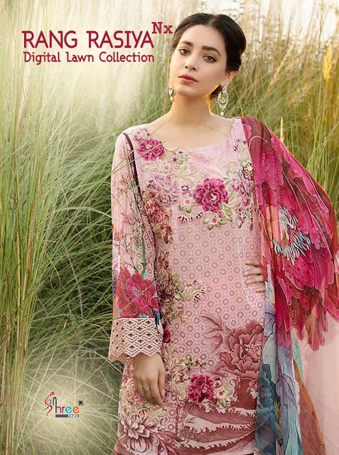 Shree Fab Rang Rasiya Digital Lawn NX Pakistani Suits