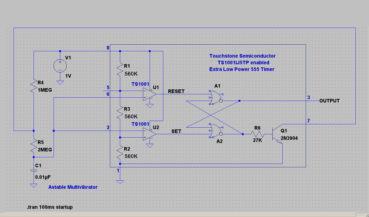 Rants from the Embedded Hardware Guy: TS1001 Enabled Low Power 555 ...