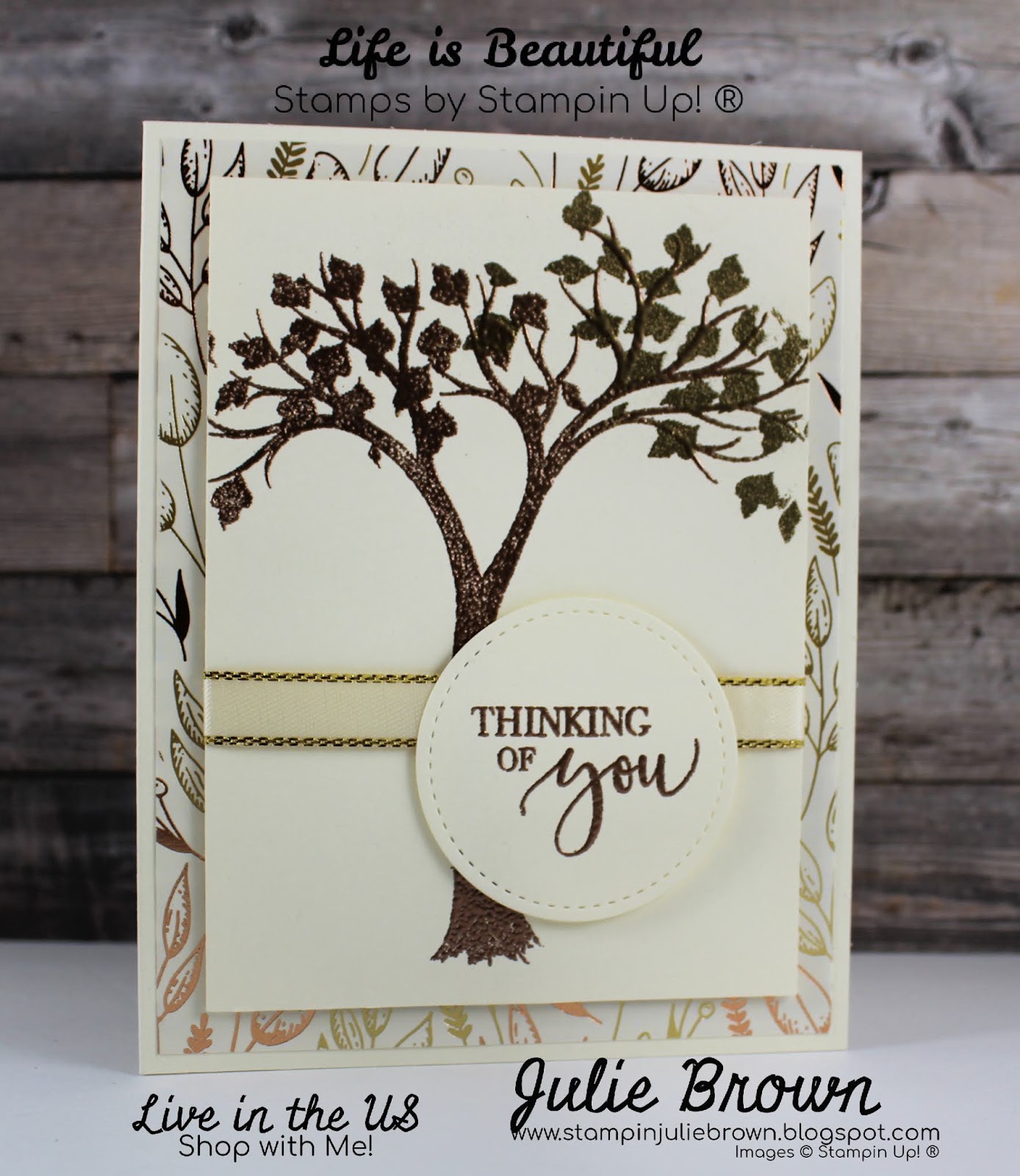 Julie's Creative Stamping: Life is Beautiful "Layered Embossing Technique"