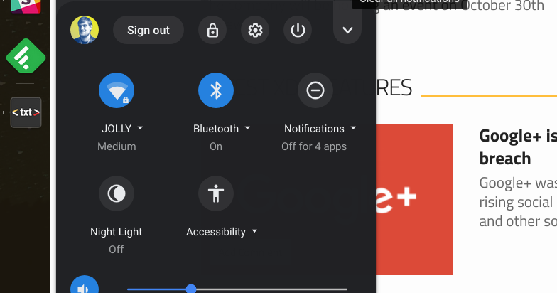Android Notification Panel Soon Features On Chromeos Browser