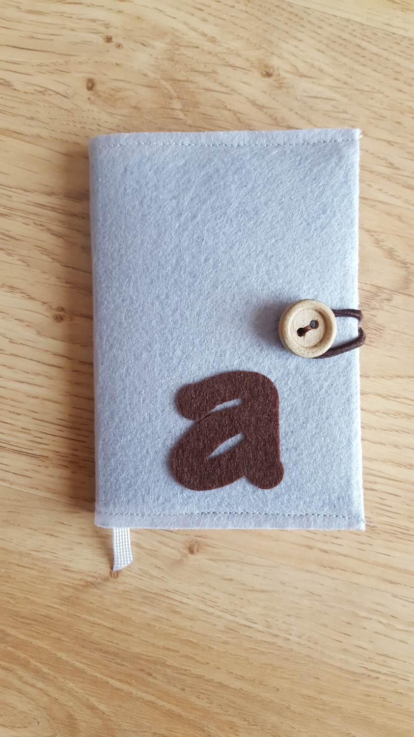 Mini felt notebook with initial |Keeping it Real
