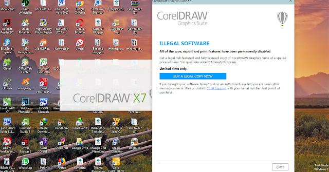 TUTORIAL CARA MENGATASI BLOCK ILLEGAL SOFTWARE COREL DRAW X7 ~ Sharing to Care